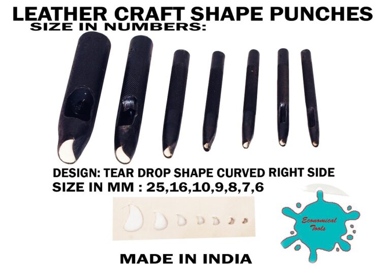 Leather Shape Cutting Punch-Curve Tear Drop Right Design - BTI ENGINEERS
